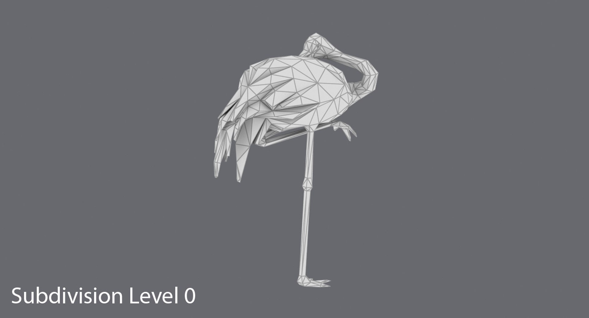 3D Flamingo---sleeping - TurboSquid 1217272