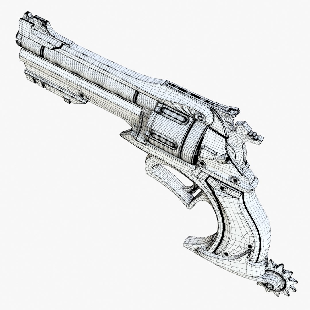 Realistic Mccree Gun 3d Model