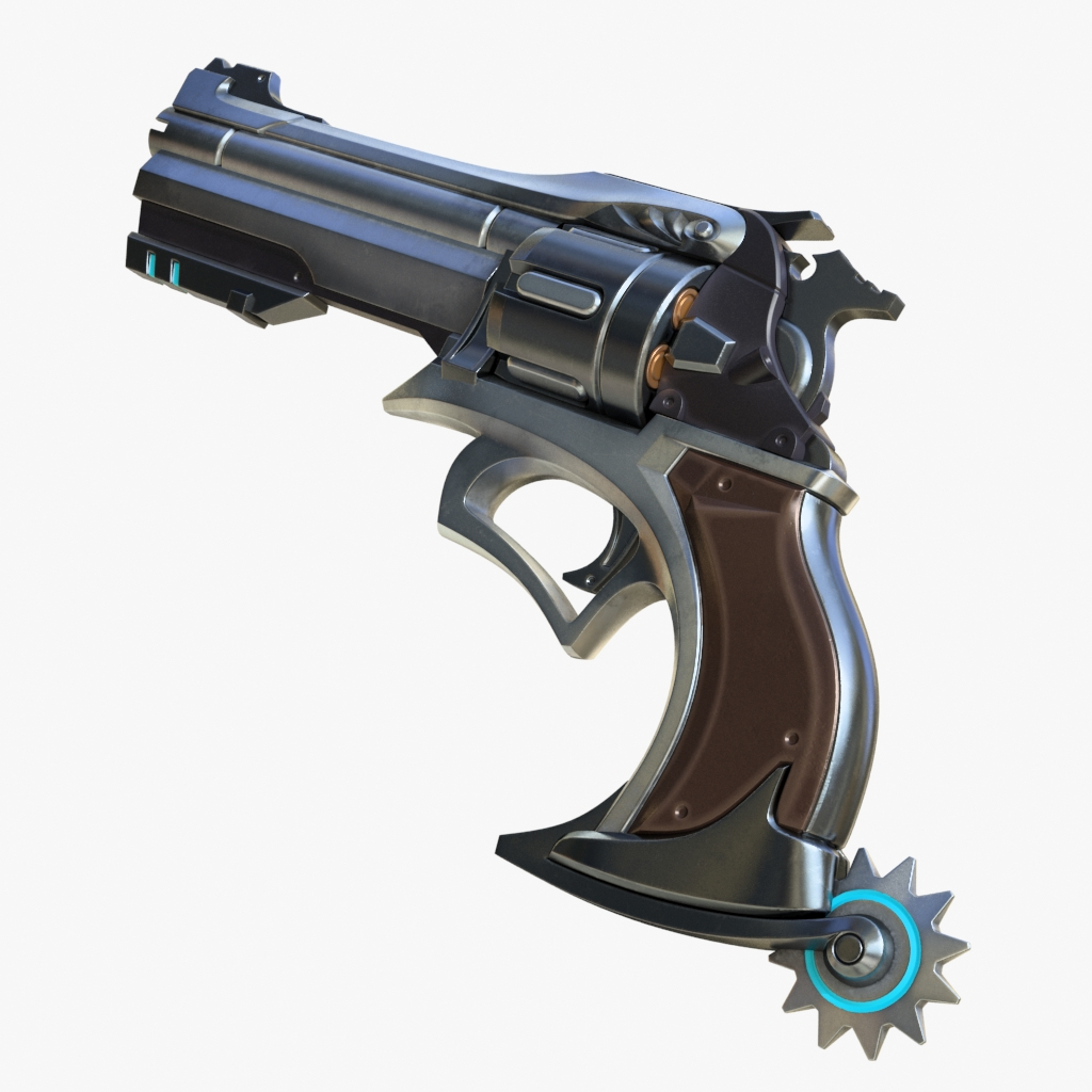 realistic mccree gun 3d model
