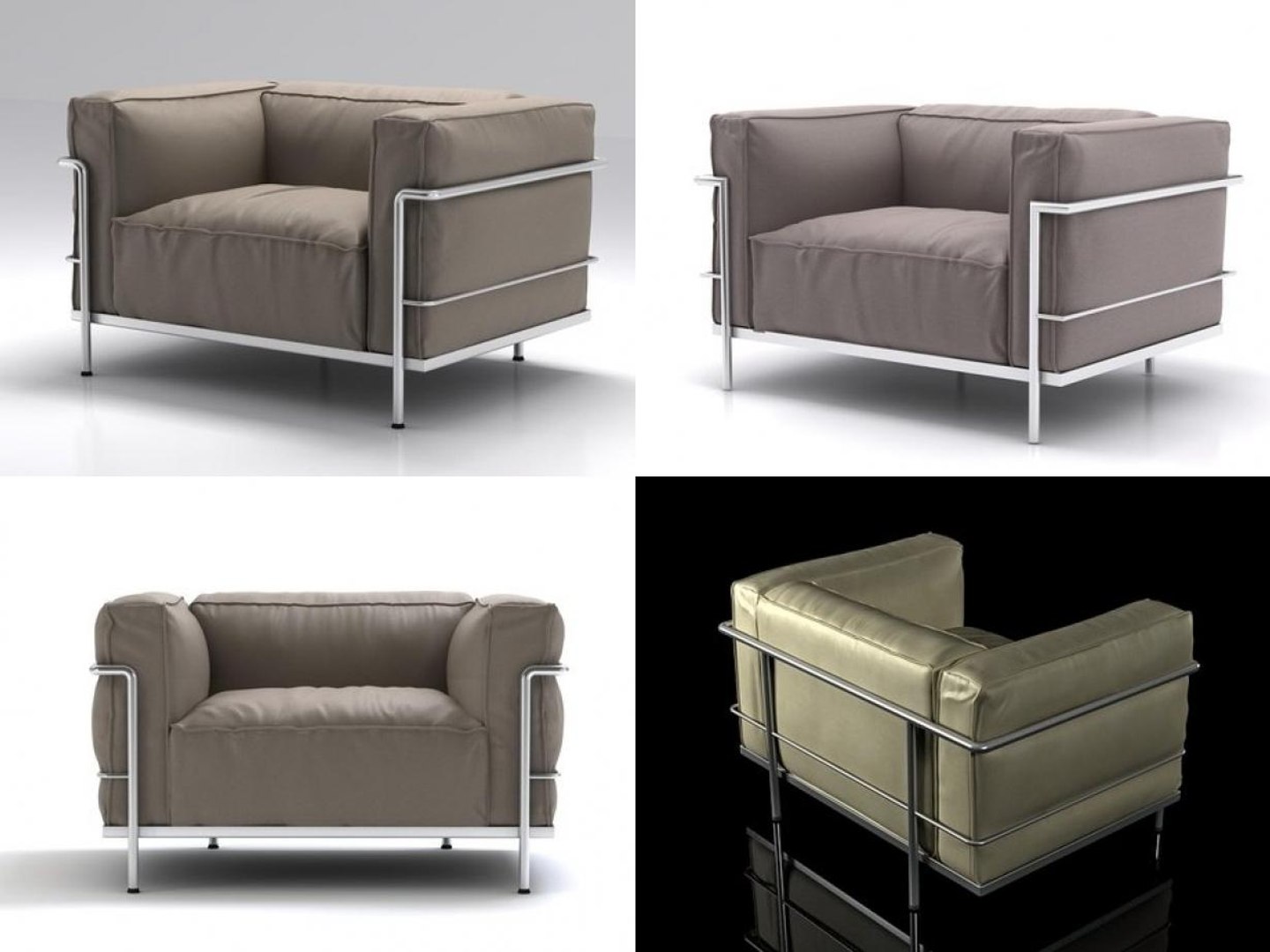 LC3 안락 의자 3D 모델 - TurboSquid 1180423