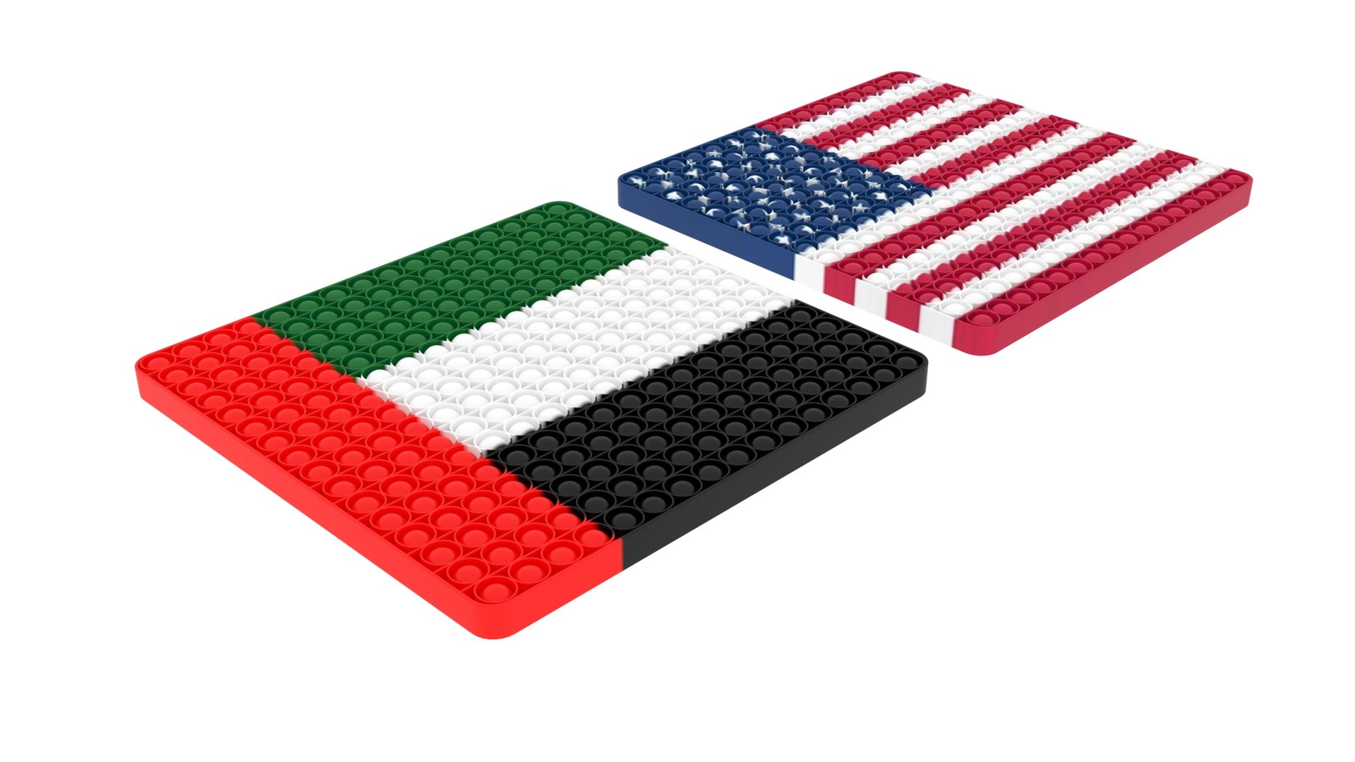 Large Flag Pop It Fidget Toys Set model - TurboSquid 1818030