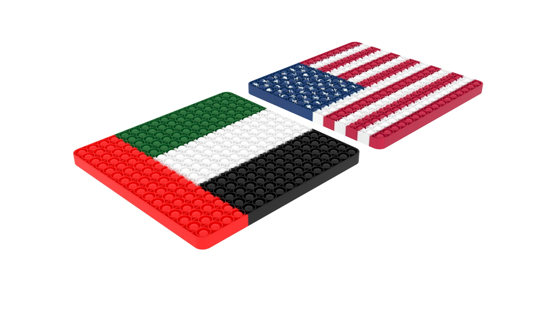 Large Flag Pop It Fidget Toys Set model - TurboSquid 1818030