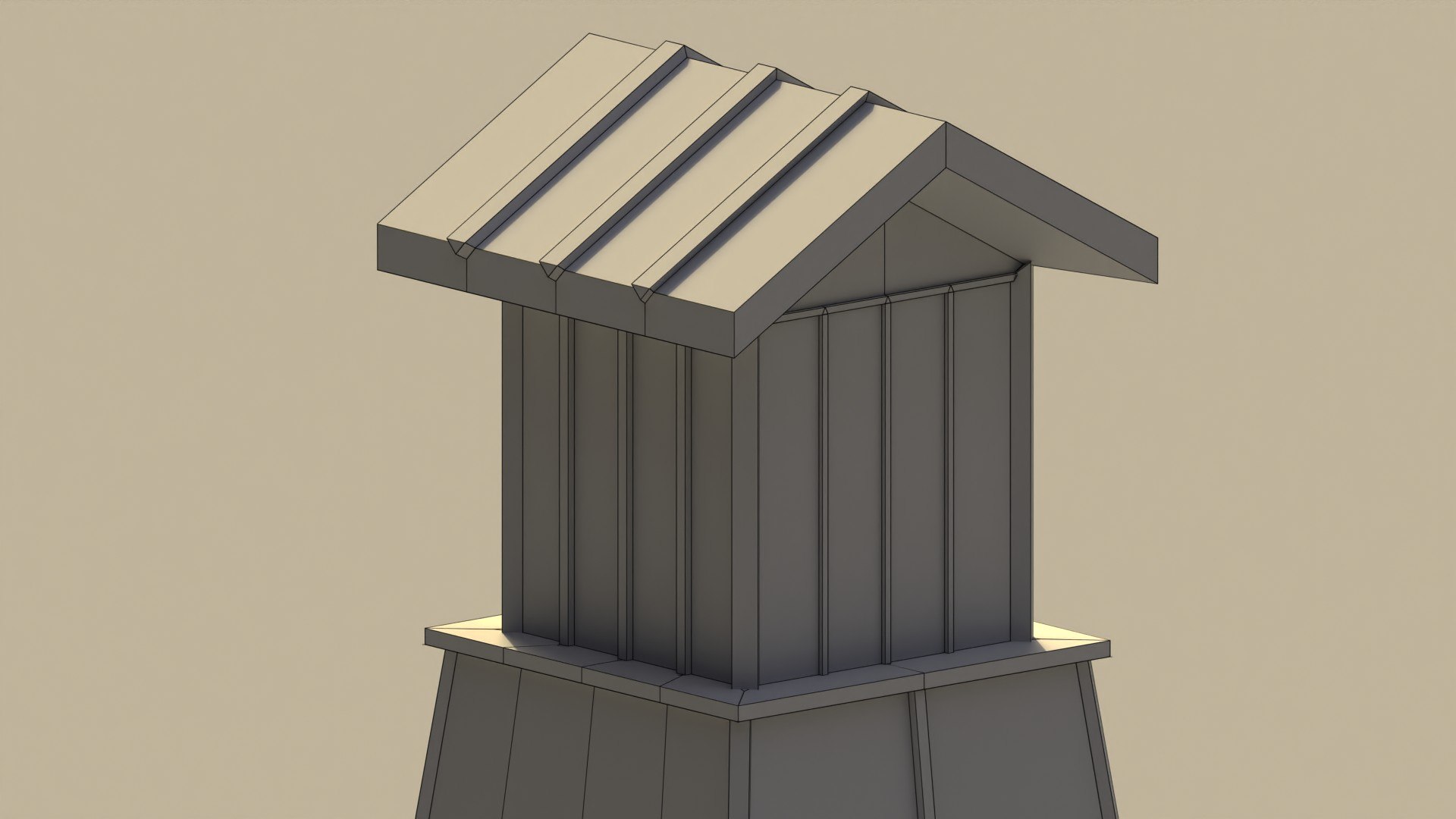 Low Poly Japanese Lamp Post 3D Model - TurboSquid 2102211