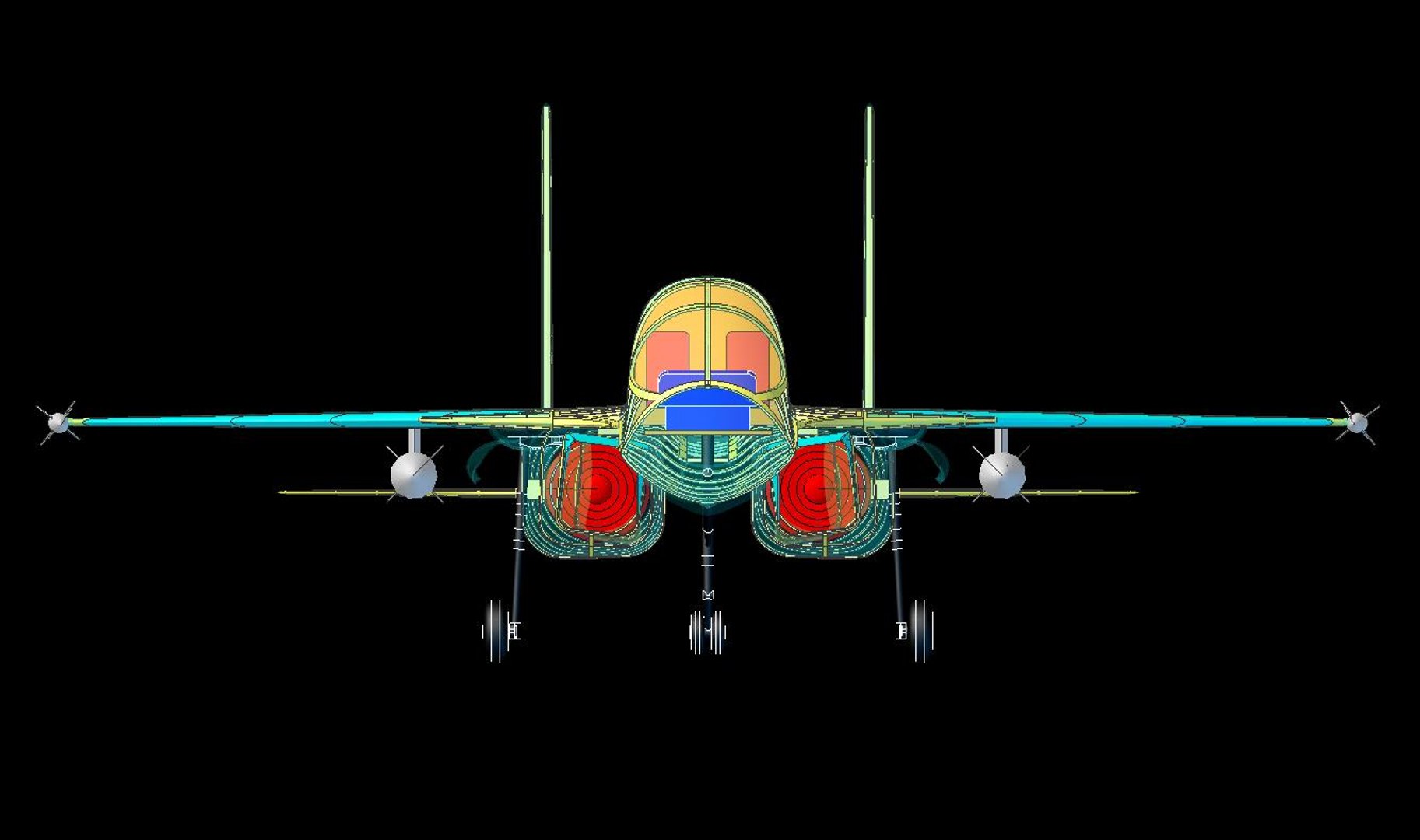 3d Model Sukhoi Su-34 Aircraft Solid