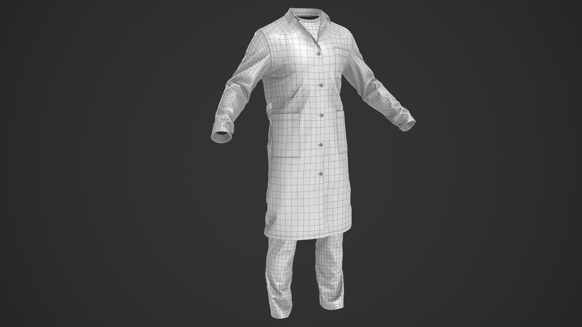 Lab Robe Outfit 3D Model - TurboSquid 2330278