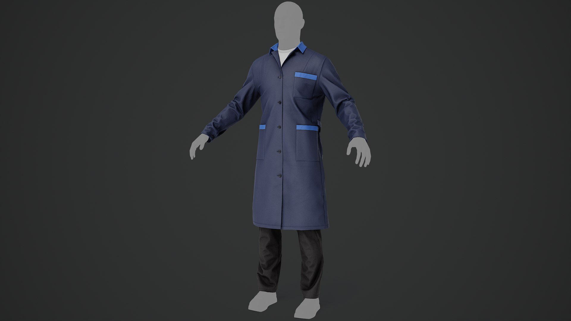 Lab Robe Outfit 3D Model - TurboSquid 2330278