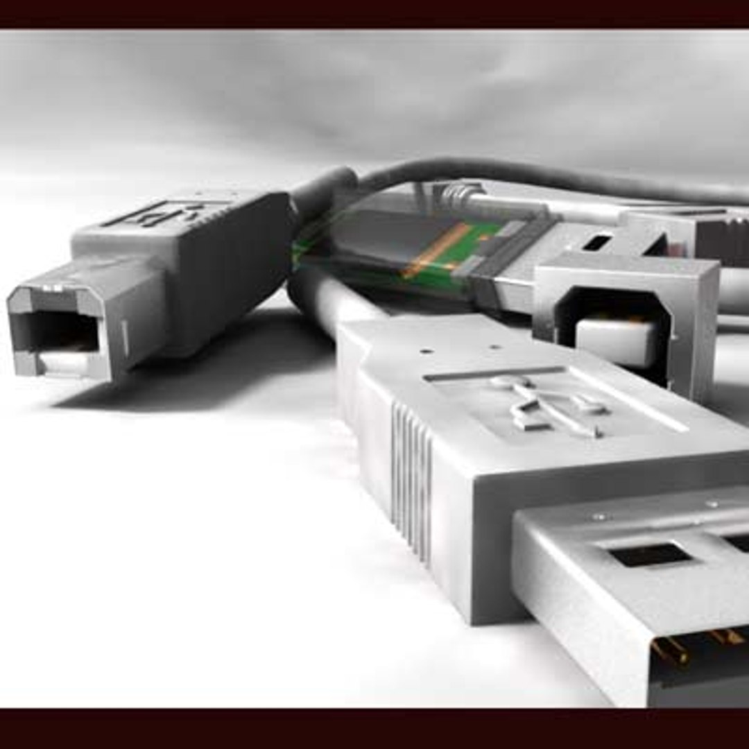 3d model usb connector