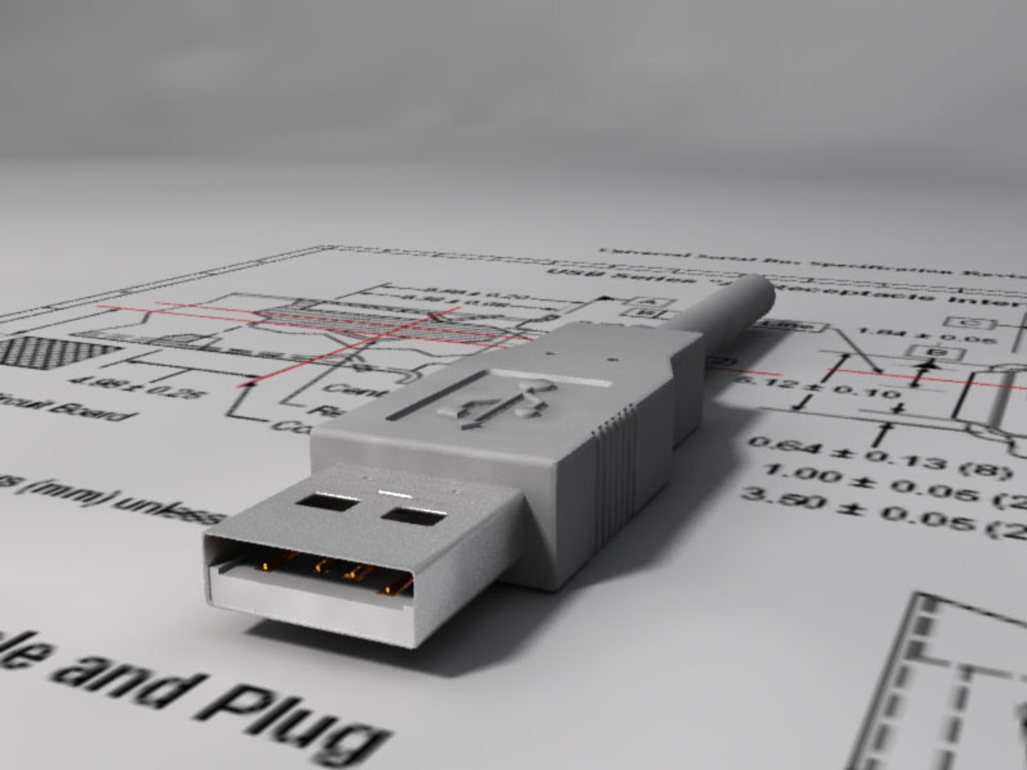 3d Model Usb Connector