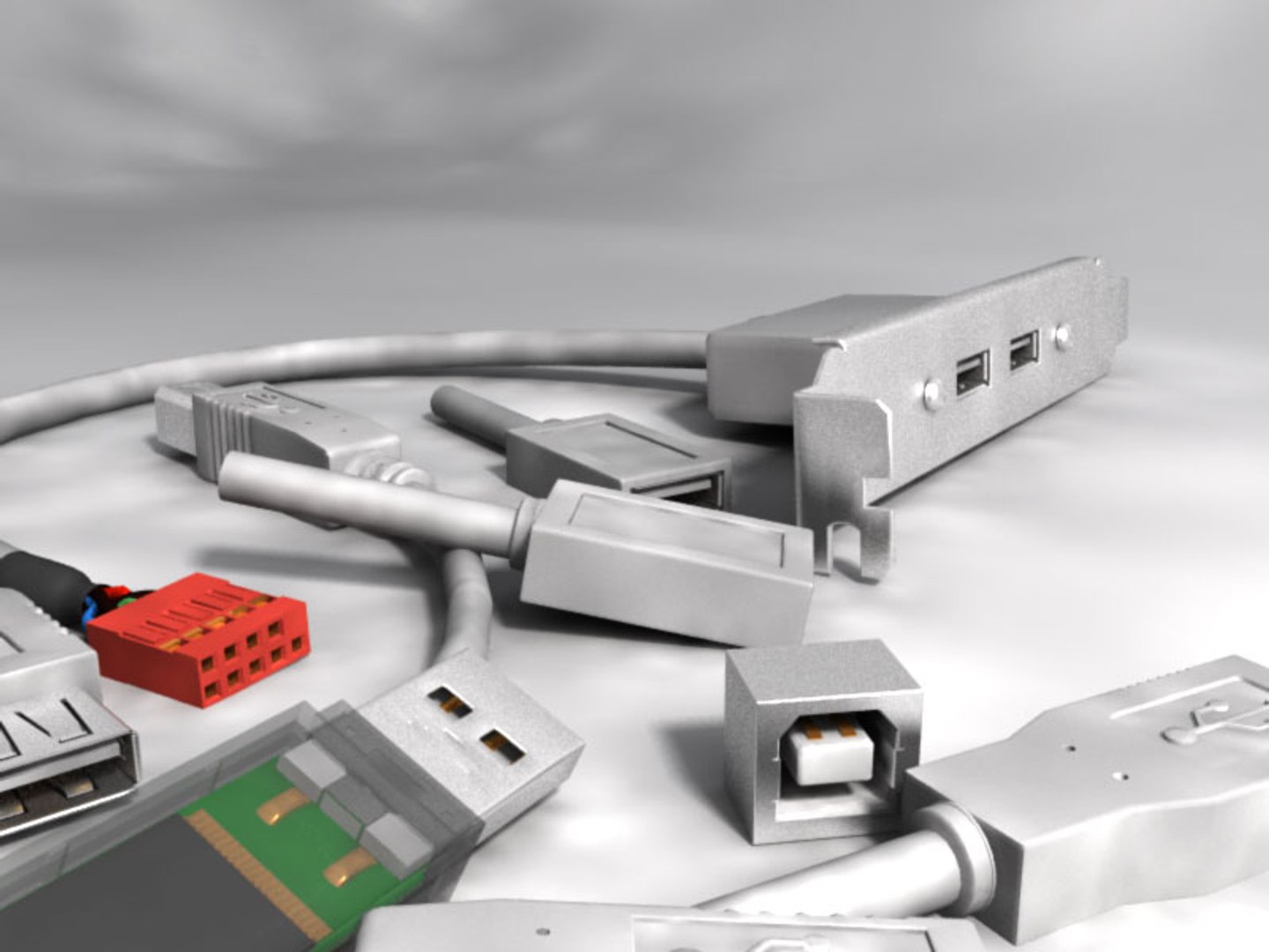 3d Model Usb Connector