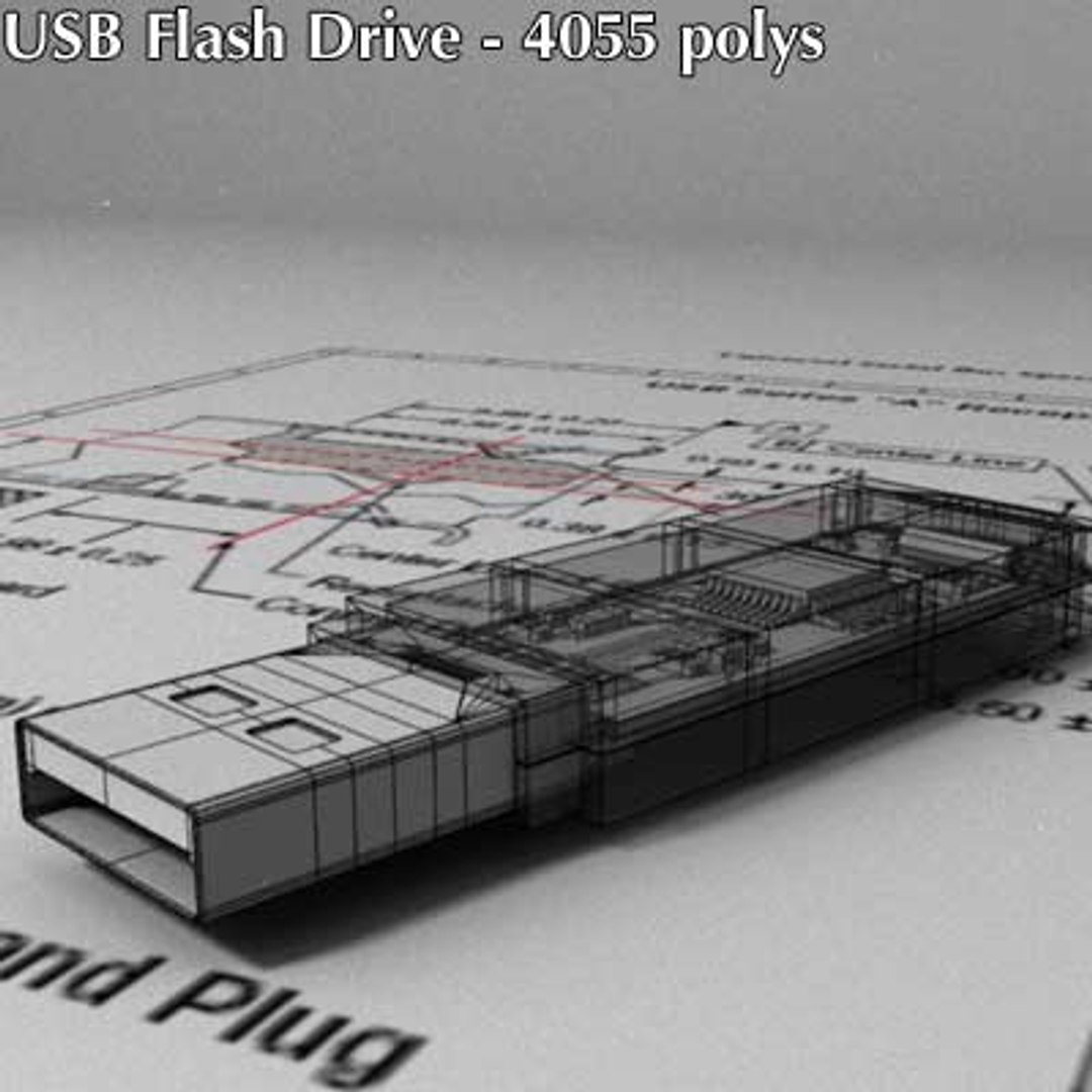 3d model usb connector