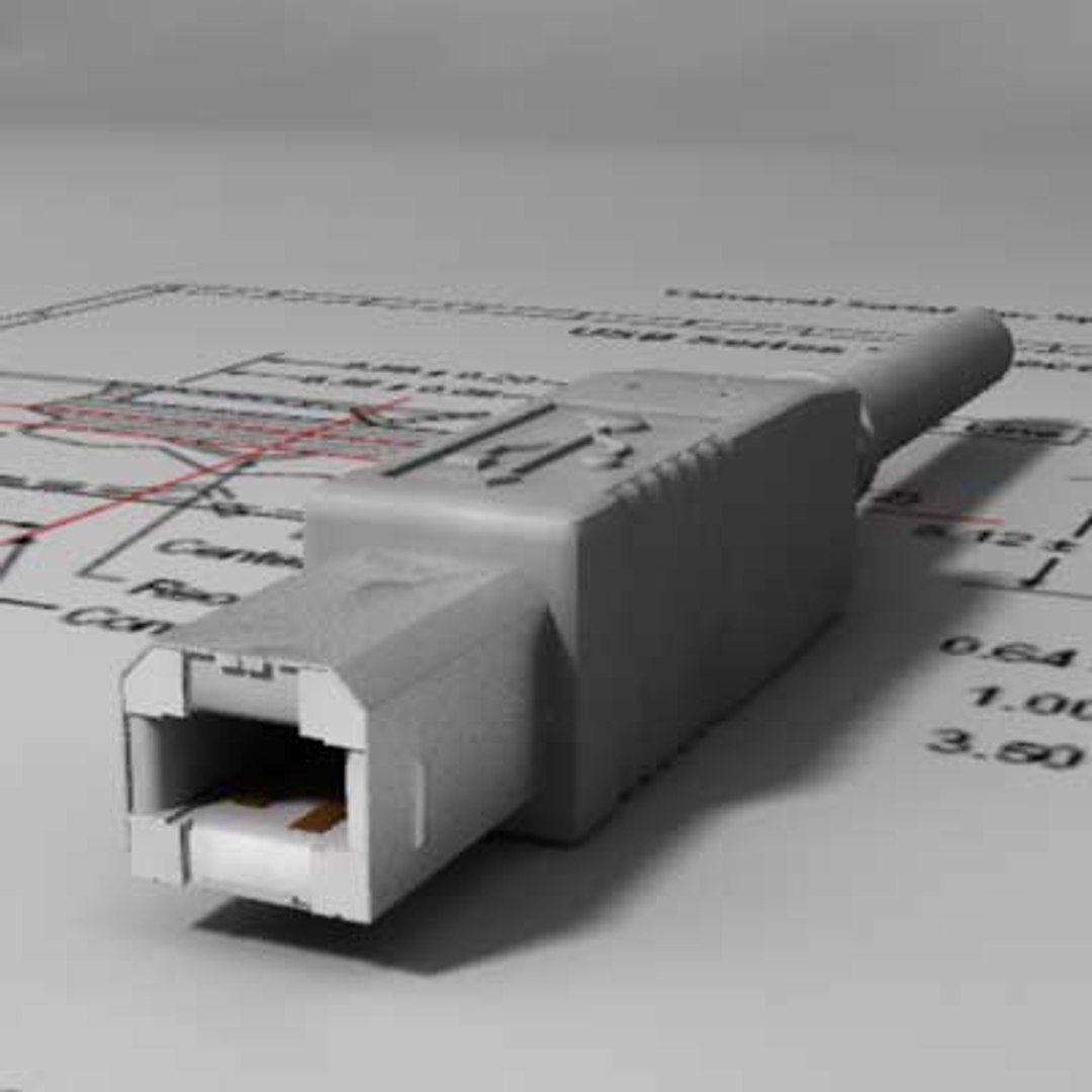 3d model usb connector