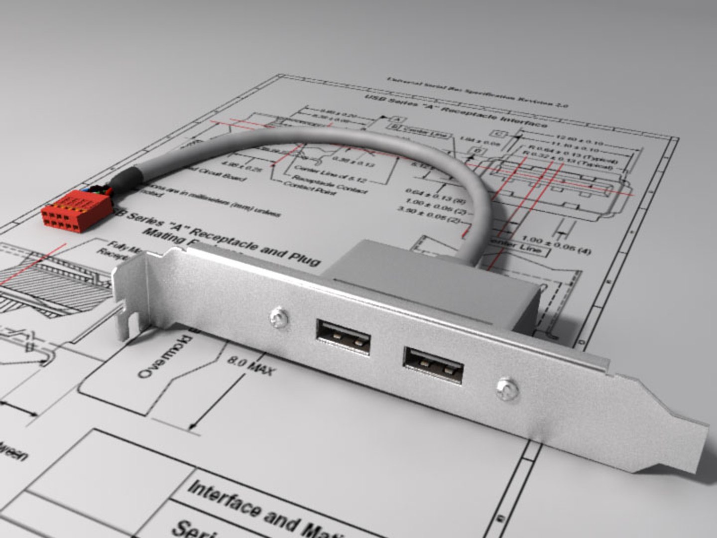 3d Model Usb Connector