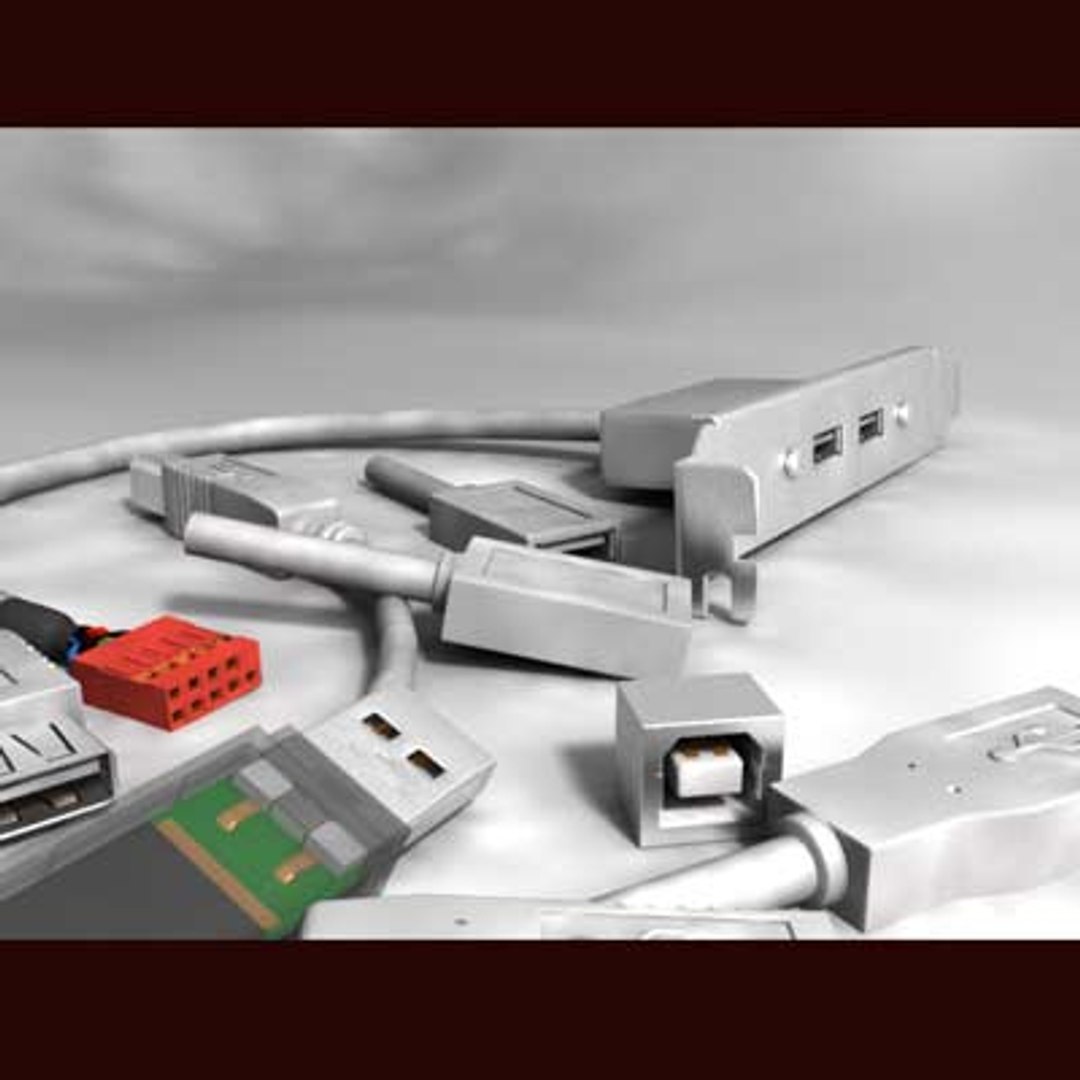 3d model usb connector