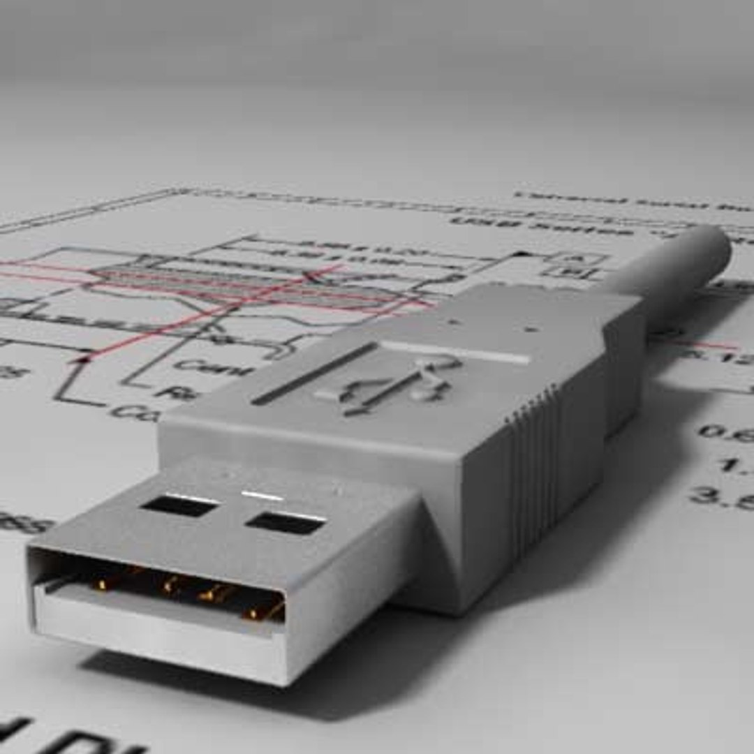3d model usb connector
