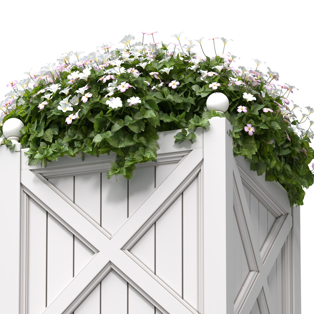 Flower Garden Planter Box Patio 3D Model - TurboSquid 2110544