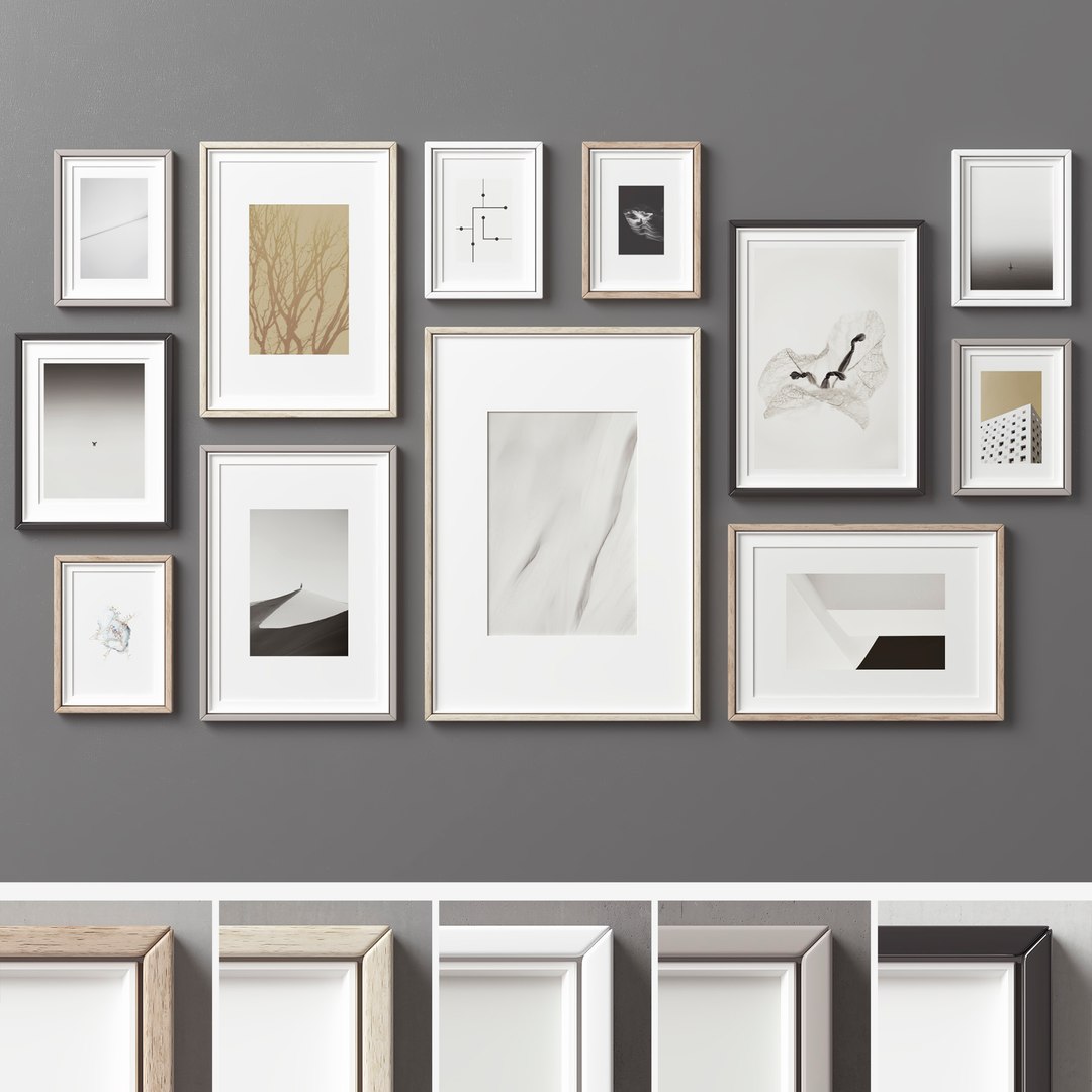 3D Picture Frames Set-308 Model - TurboSquid 1873557