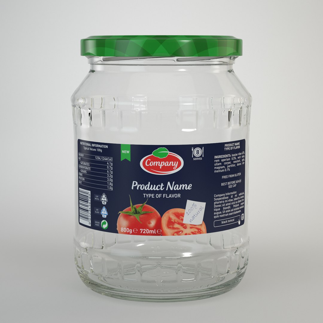 packaging jar 3d model