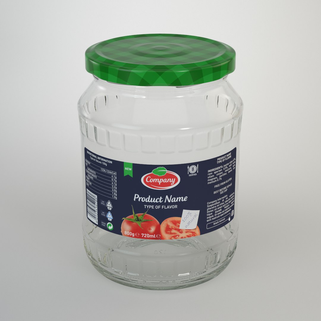 packaging jar 3d model