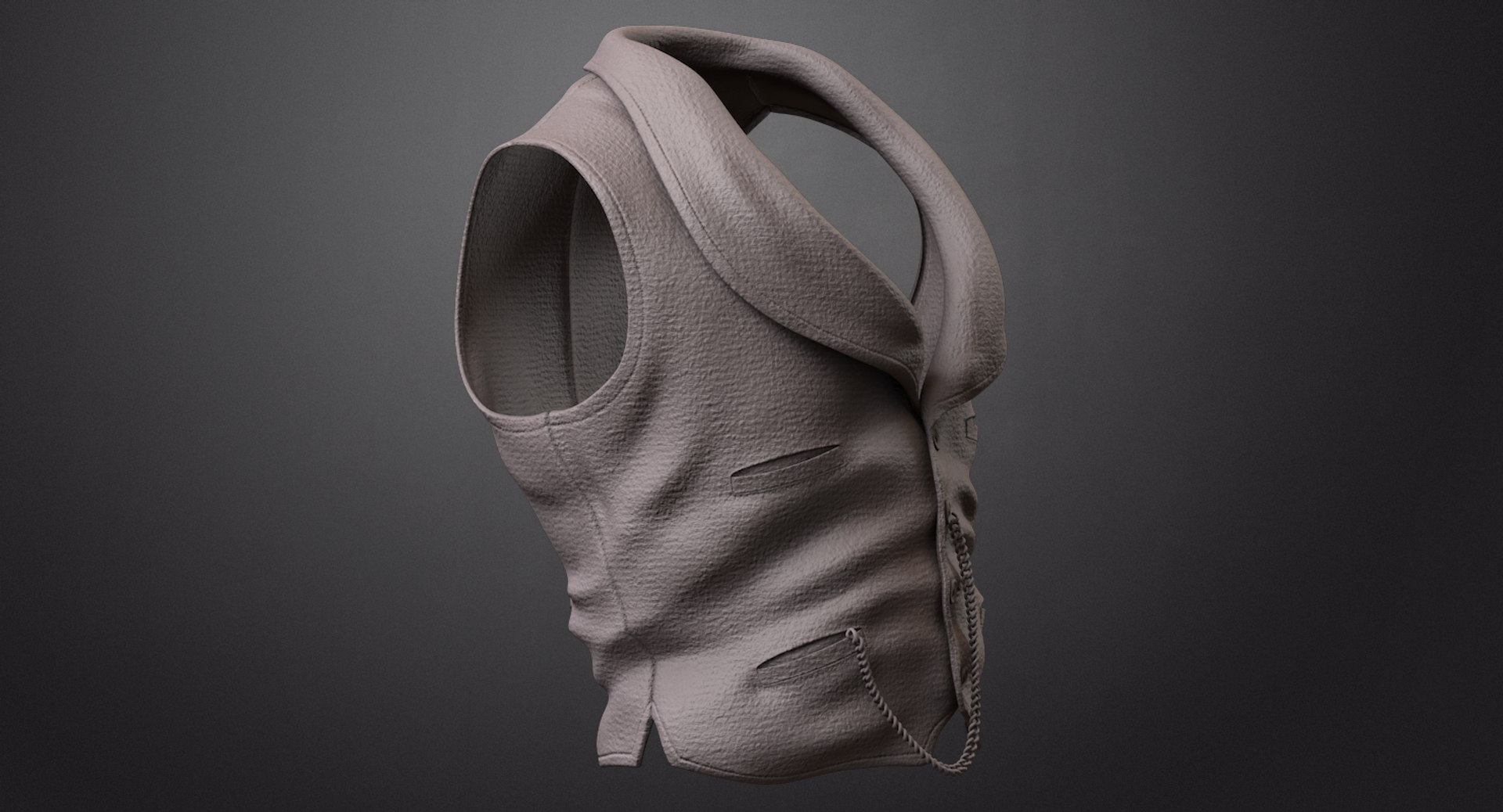 3d Men Vest Model