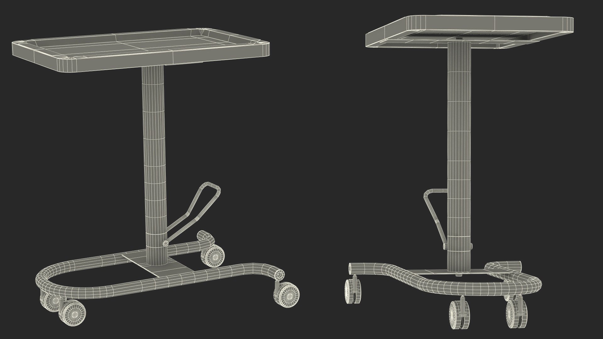 3D Hydraulic Mayo Table Metal - TurboSquid 2246259