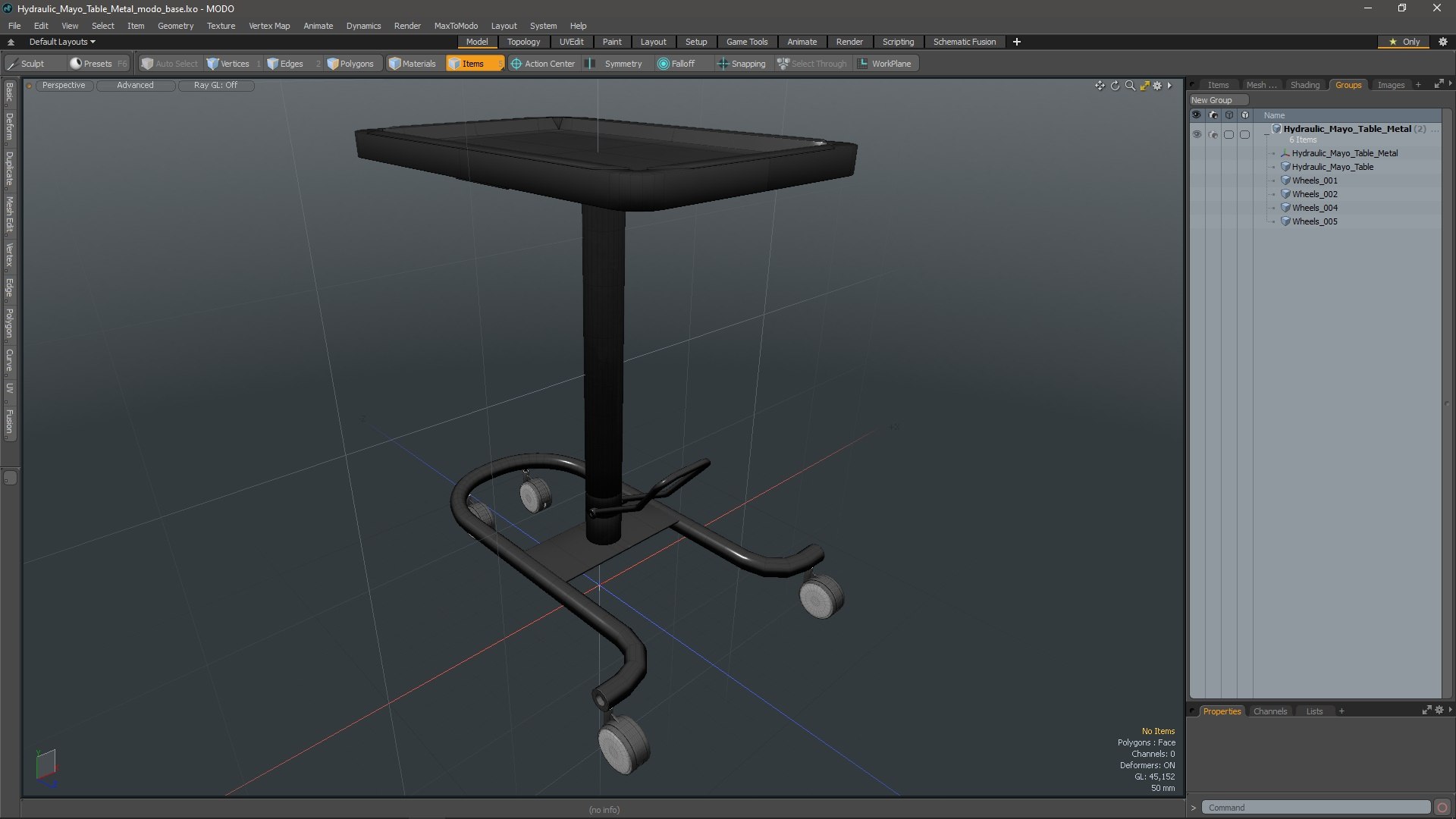 3D Hydraulic Mayo Table Metal - TurboSquid 2246259