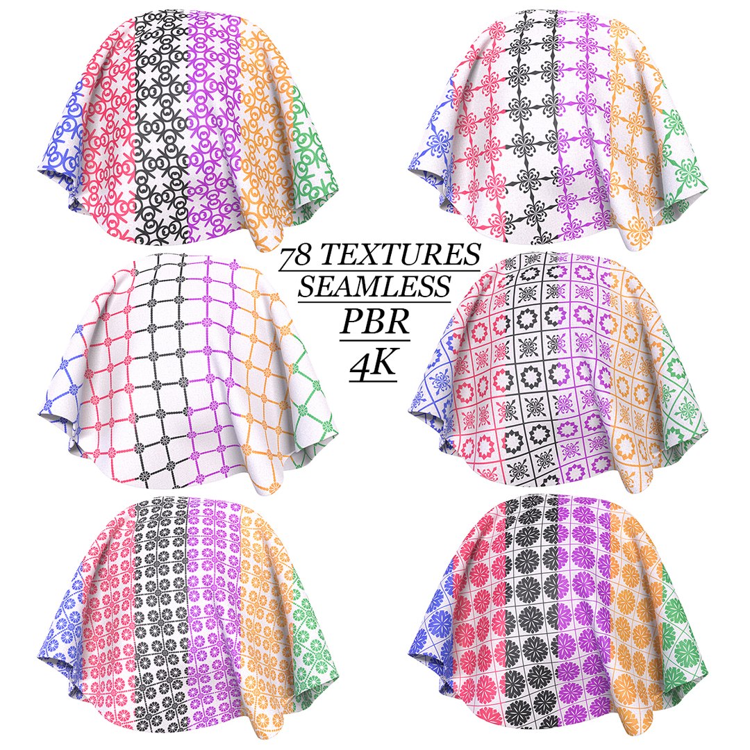 3D patterned fabric-set01 - TurboSquid 2063324