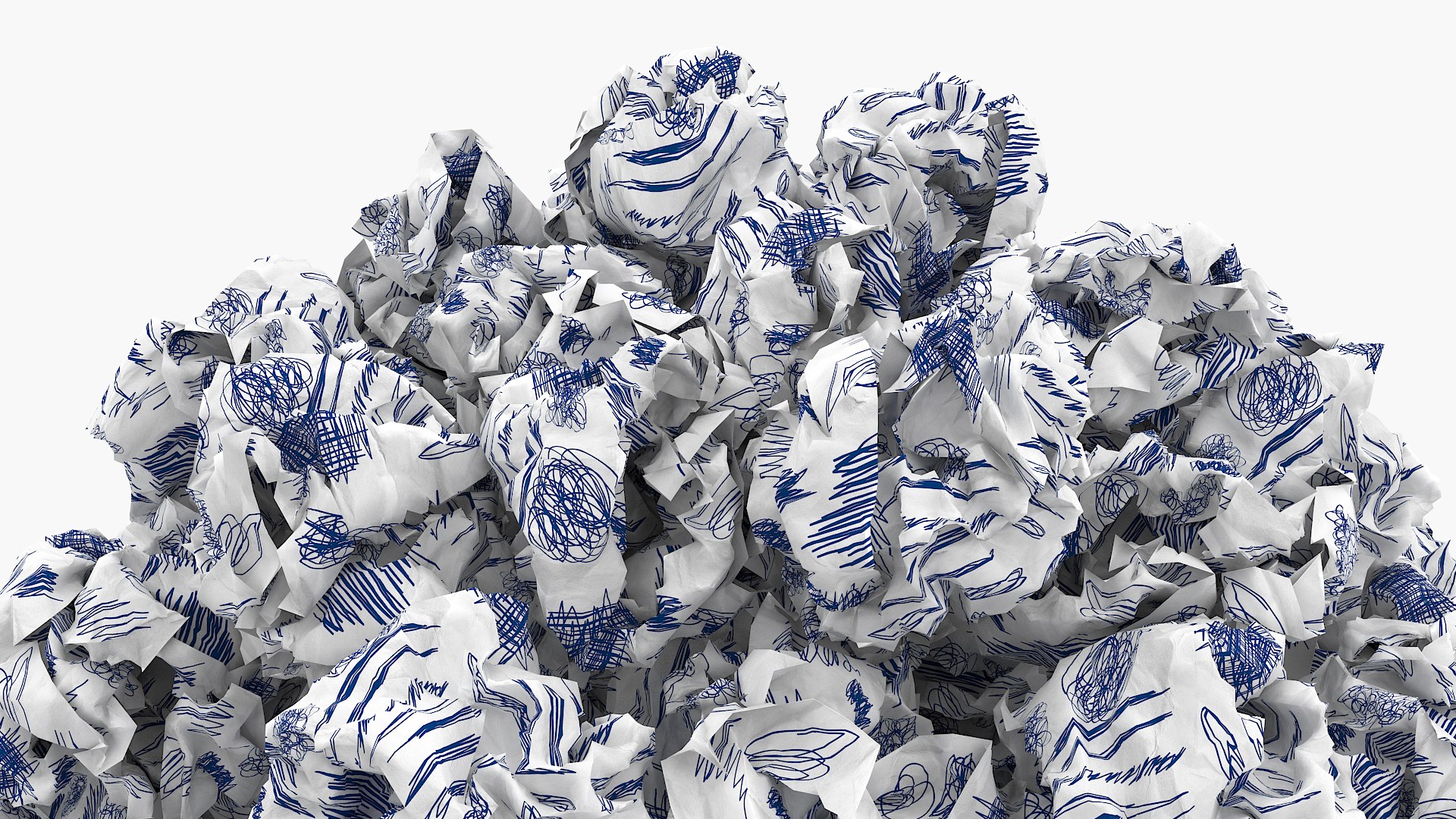 3D Crumpled Paper Pile 4 - TurboSquid 1942724