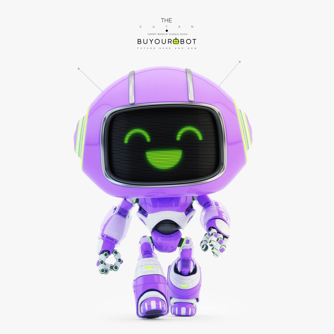 3D Lovely Robot - Companion - TurboSquid 1473260