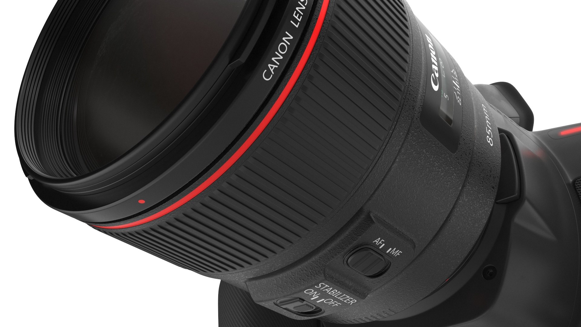 3D Cinema Camera Blackmagic Design 6K Pro Light On With Lens Model ...