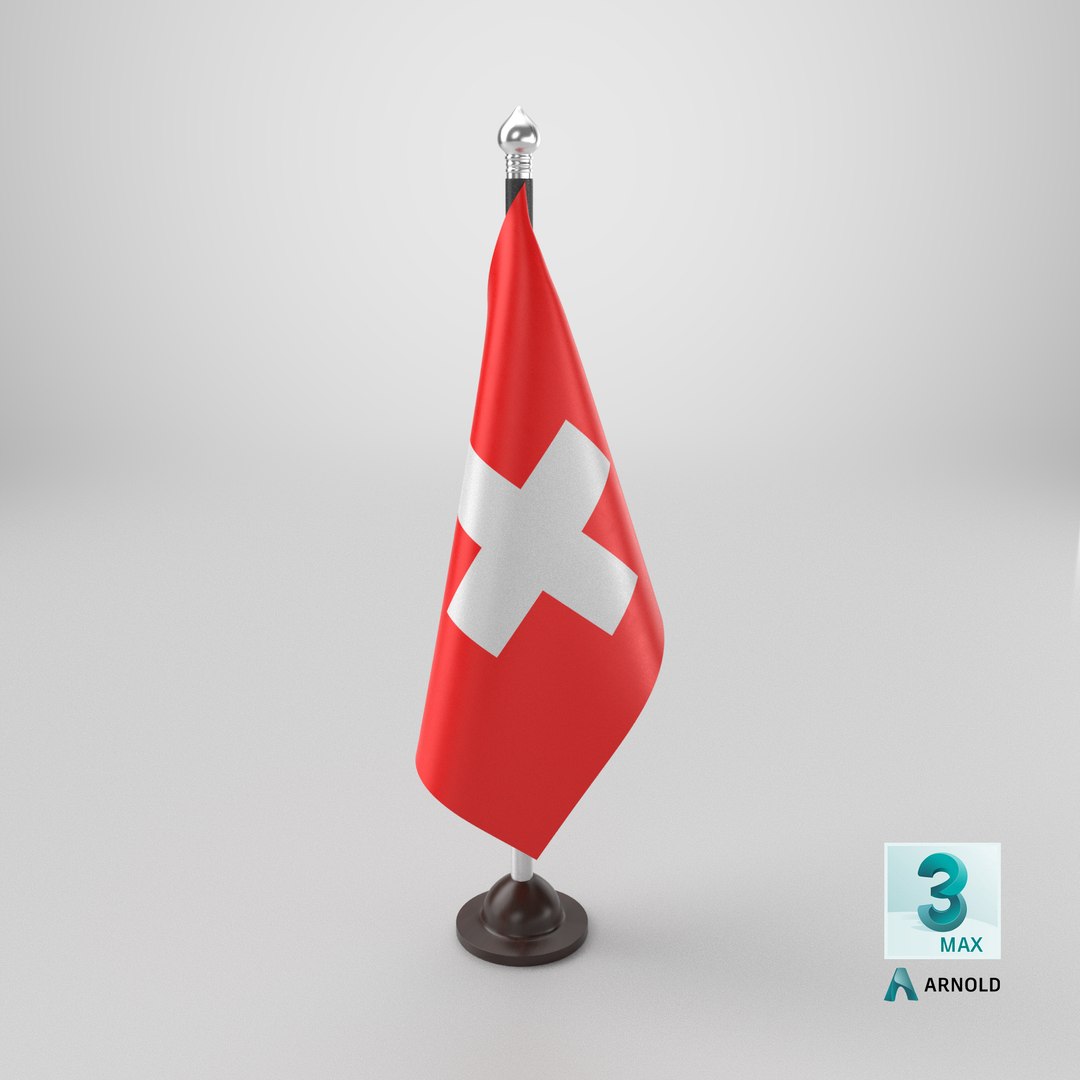 Switzerland Flag Stand 3D Model - TurboSquid 2508144