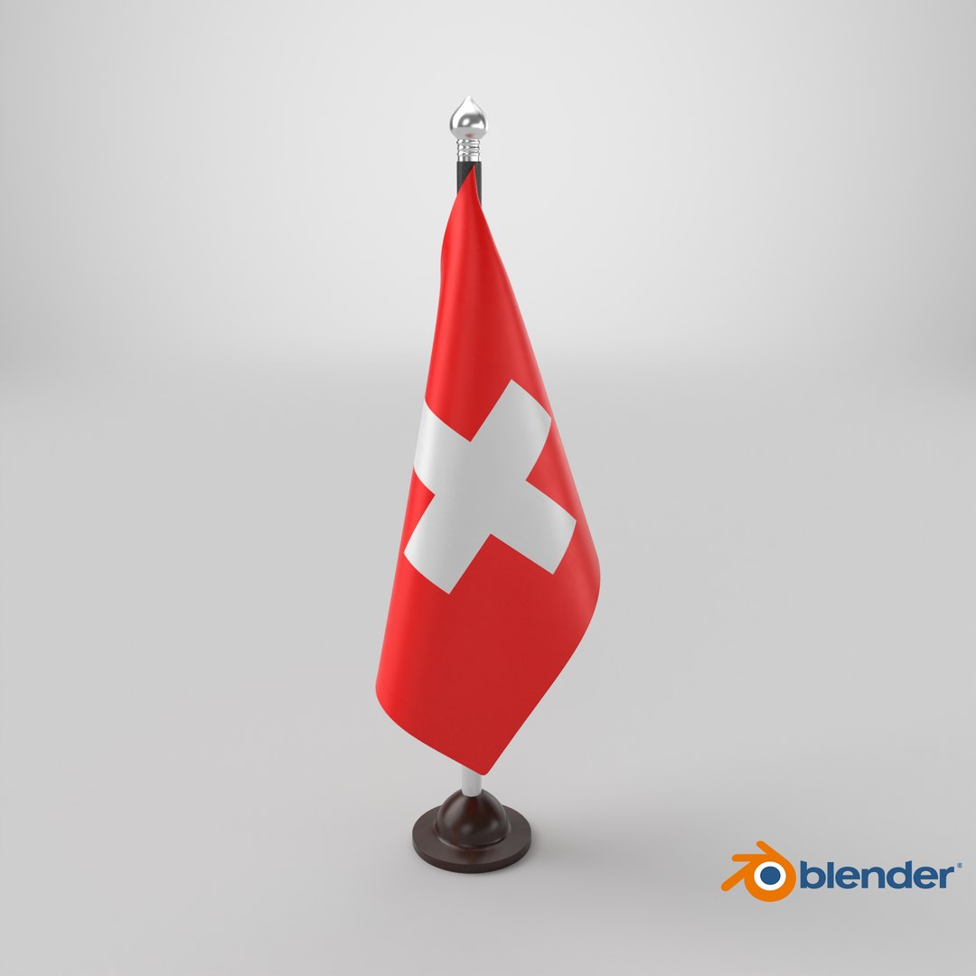 Switzerland Flag Stand 3D Model - TurboSquid 2508144