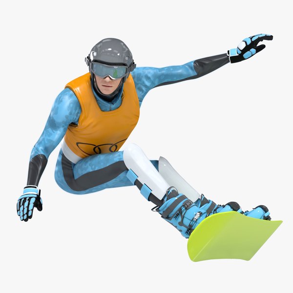 modèle 3D de Snowboarder olympique animé HQ Licence standard ...