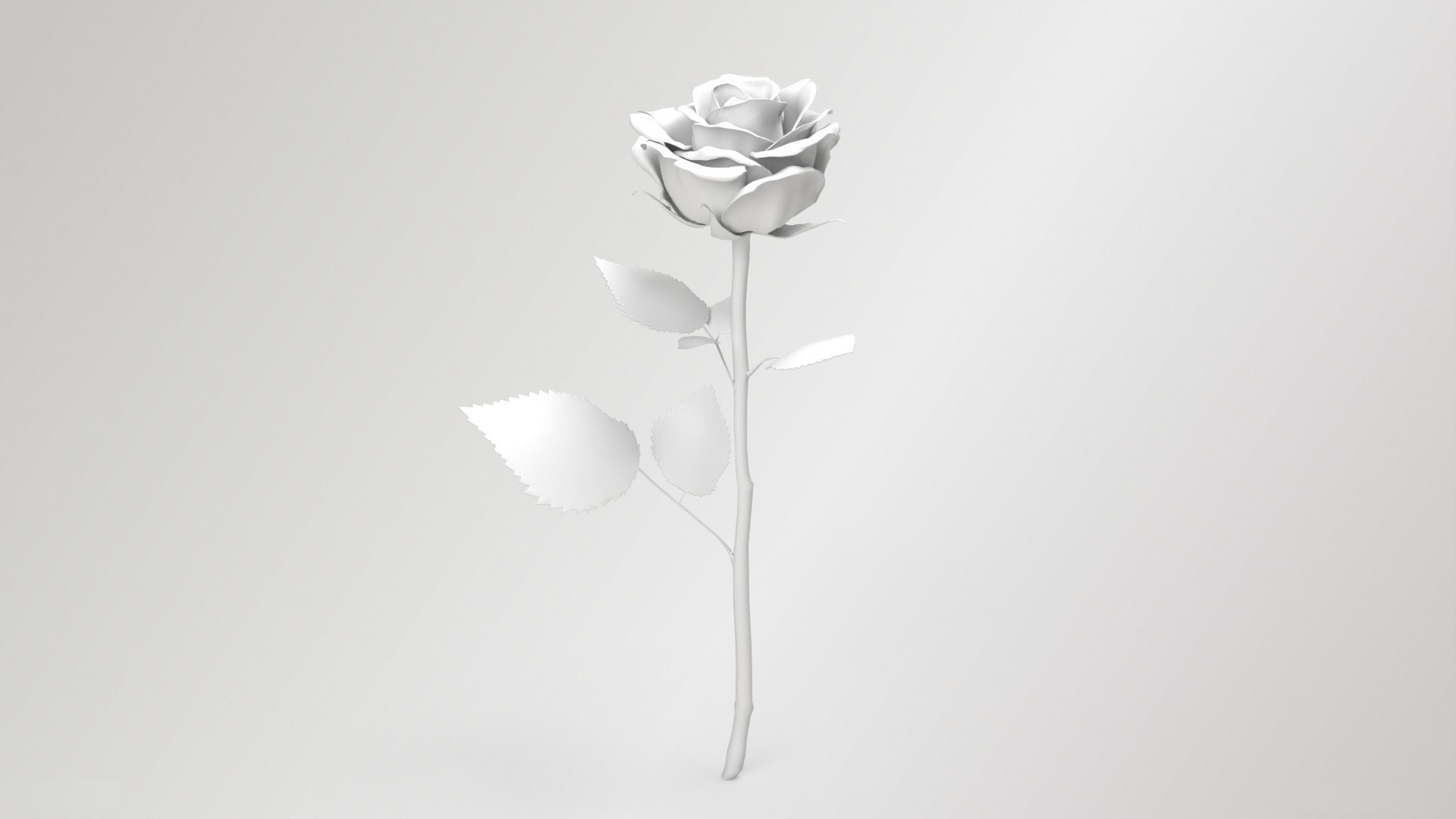 3D Single Red Rose - TurboSquid 2276728