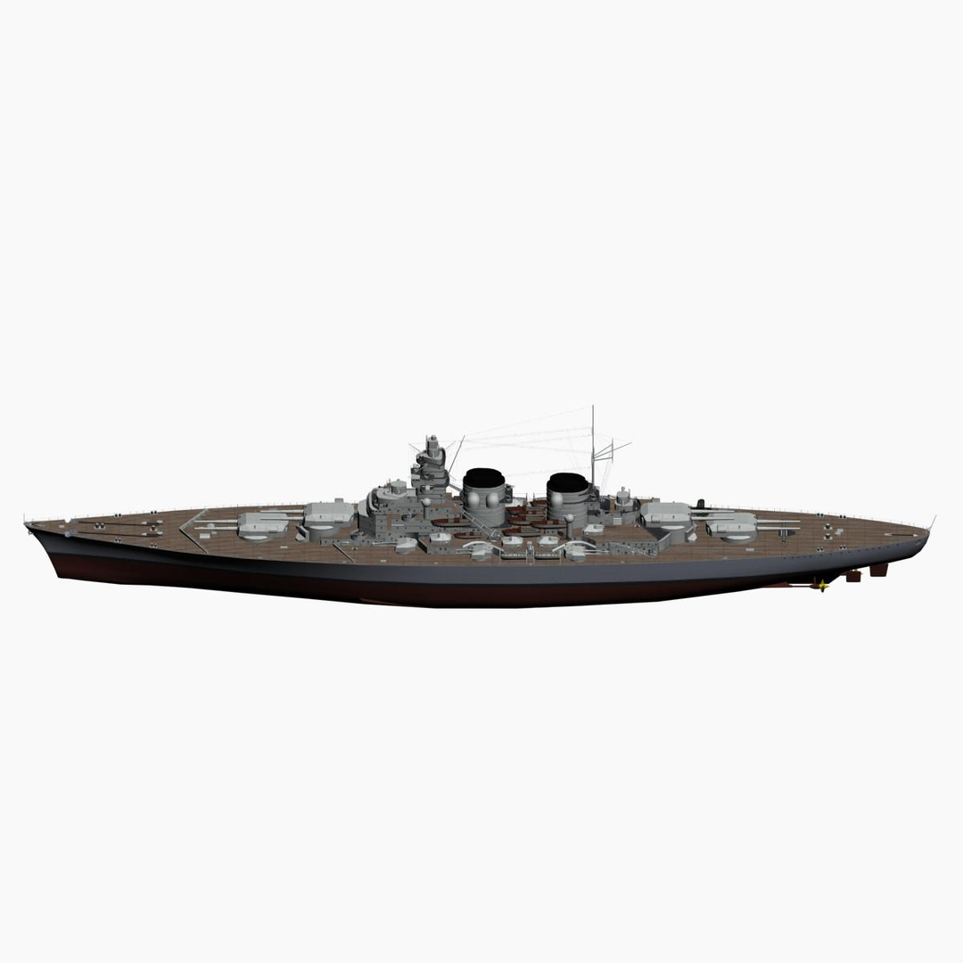 3d Battleship Project H39 Ww2 German