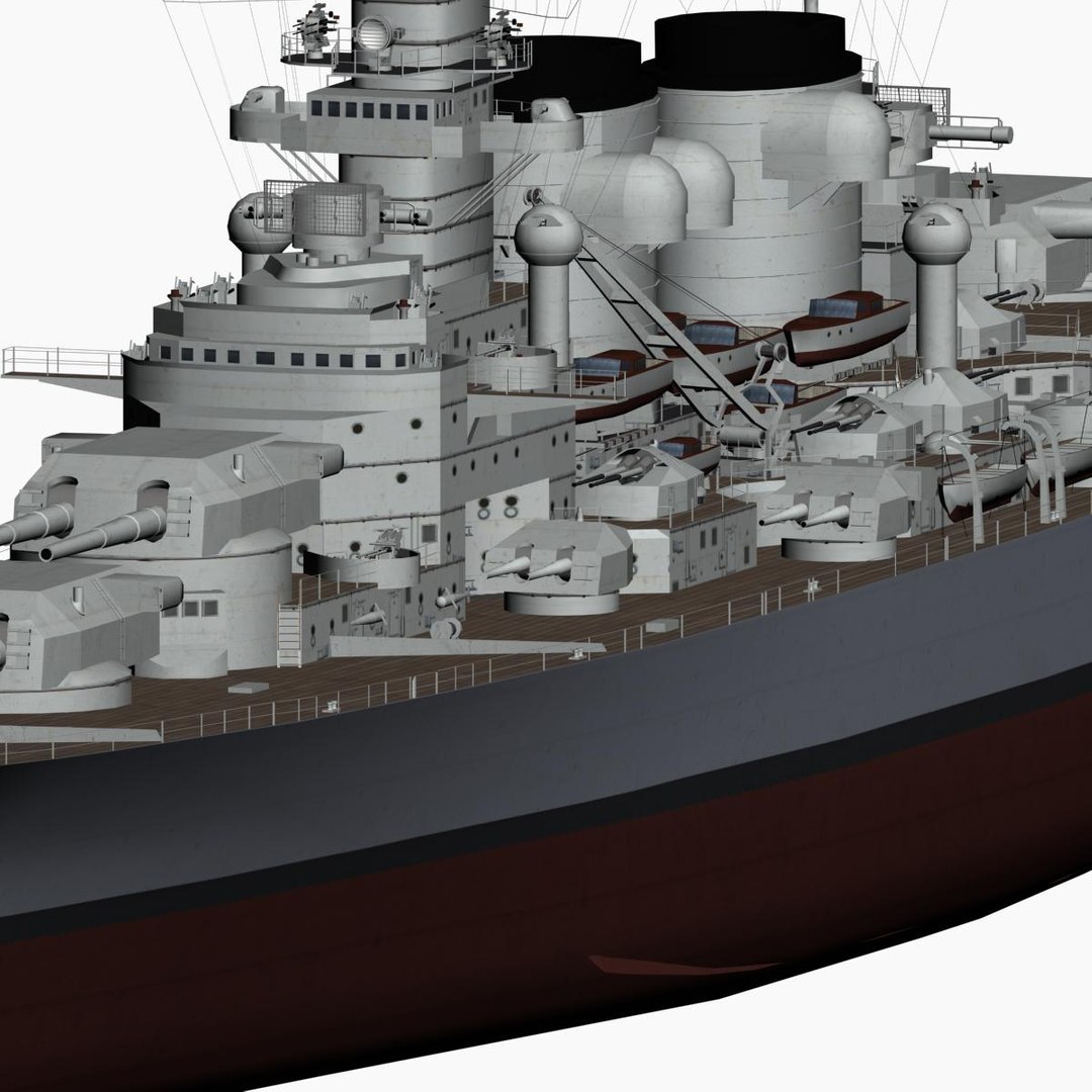 3d Battleship Project H39 Ww2 German