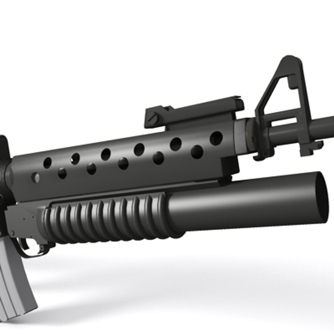 3d Model Of M16a2 Assault Rifle M16