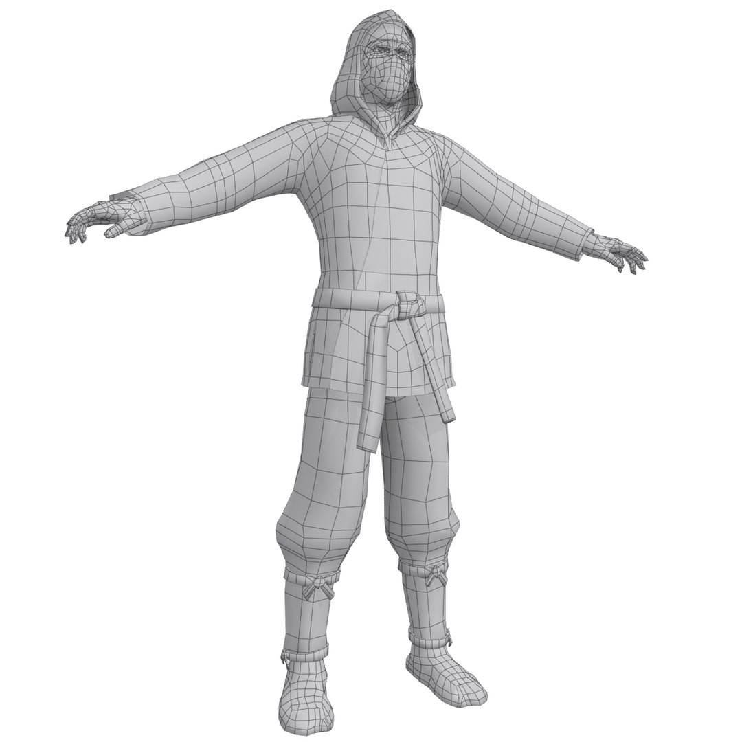 3ds max rigged ninja ready