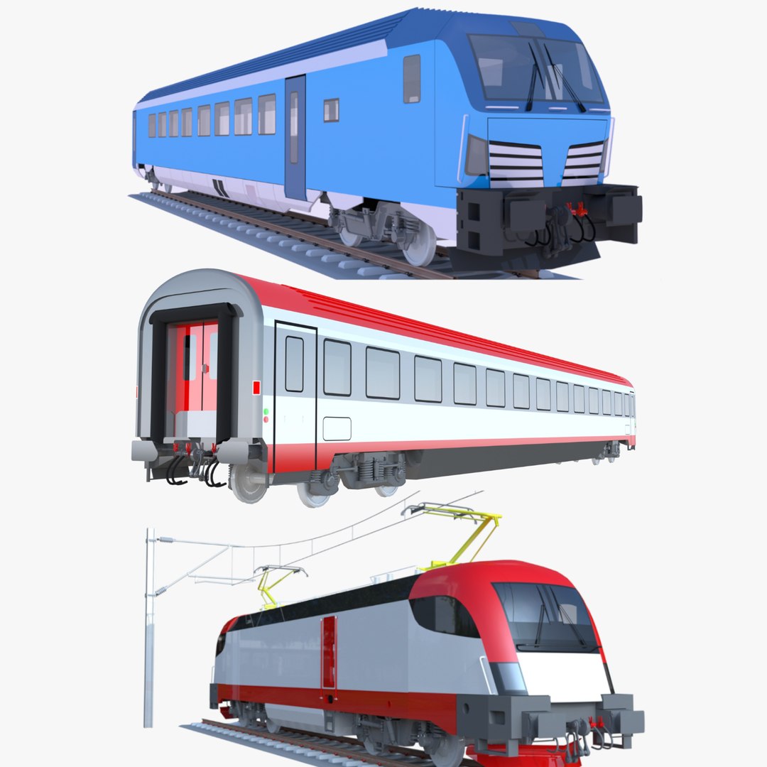 Siemens locomotives and wagon 3D model - TurboSquid 2181095