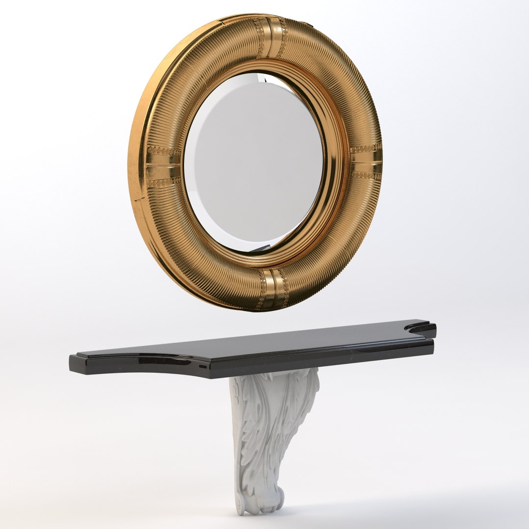 3d luxury vanity mirror model