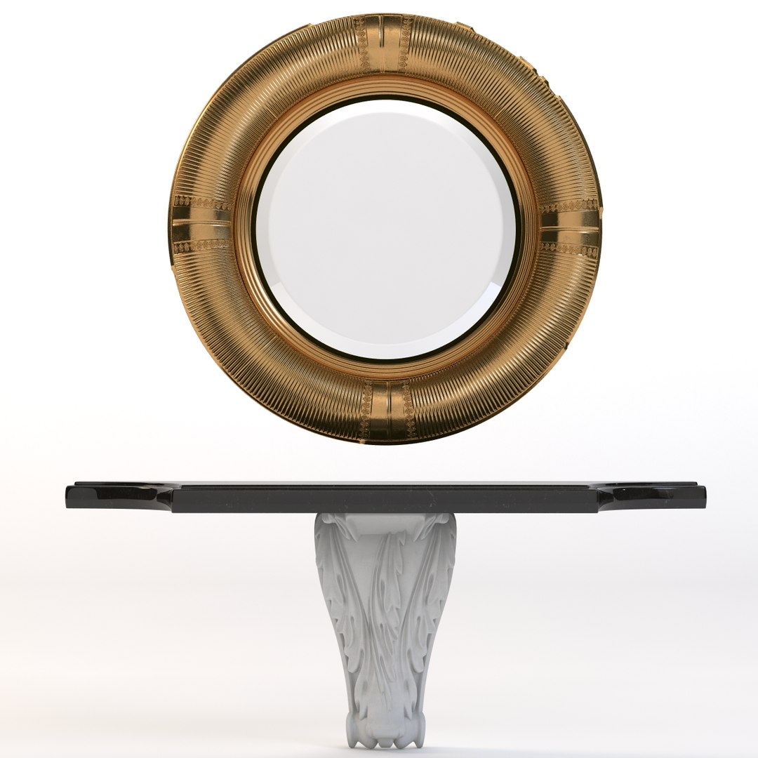3d luxury vanity mirror model