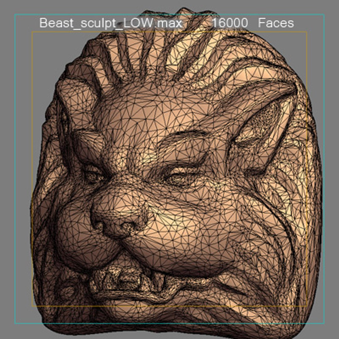 Beast Sculpture 3d Model