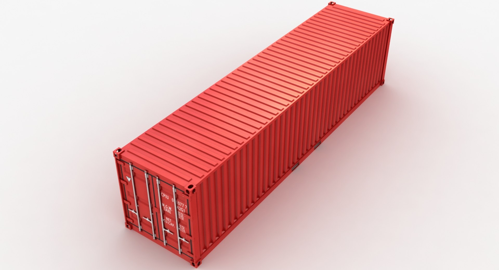 Container 40ft red 3D - TurboSquid 1292501