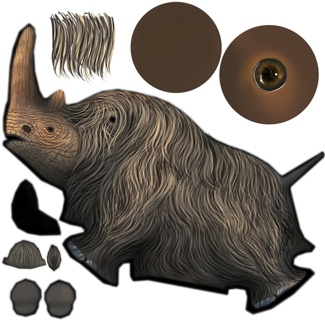 Woolly Rhinoceros 3D Model - TurboSquid 1598783
