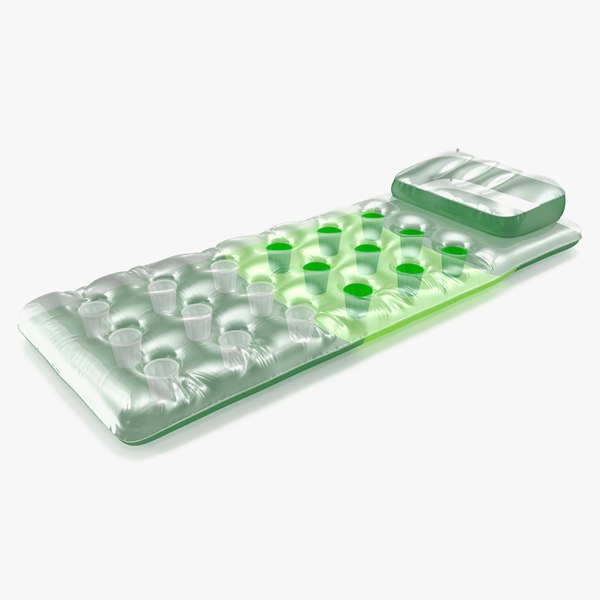 modelo 3d Salón flotante inflable para piscina con reposacabezas ...