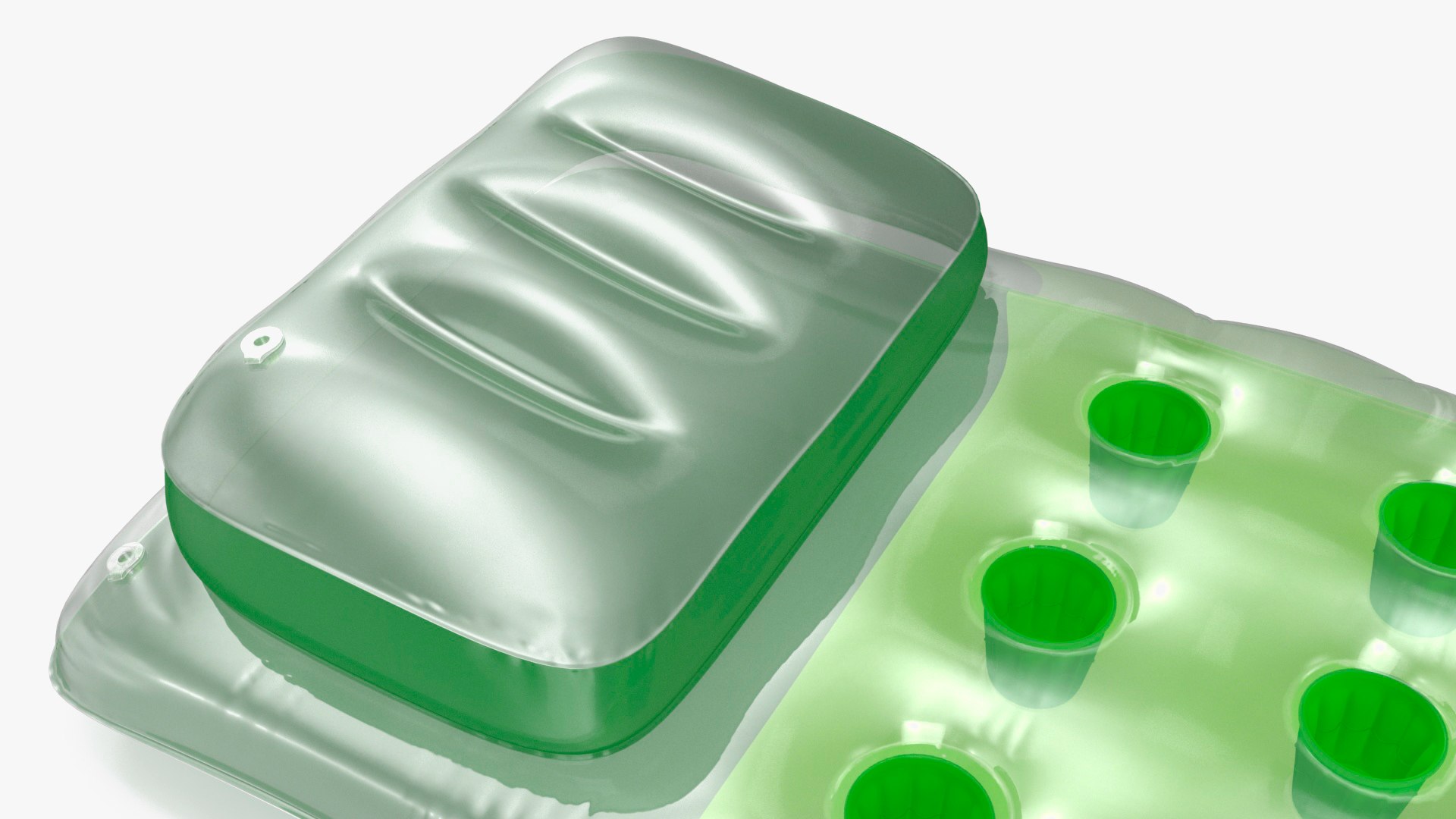 Inflatable Pool Float Lounge with Headrest 3D - TurboSquid 2130571