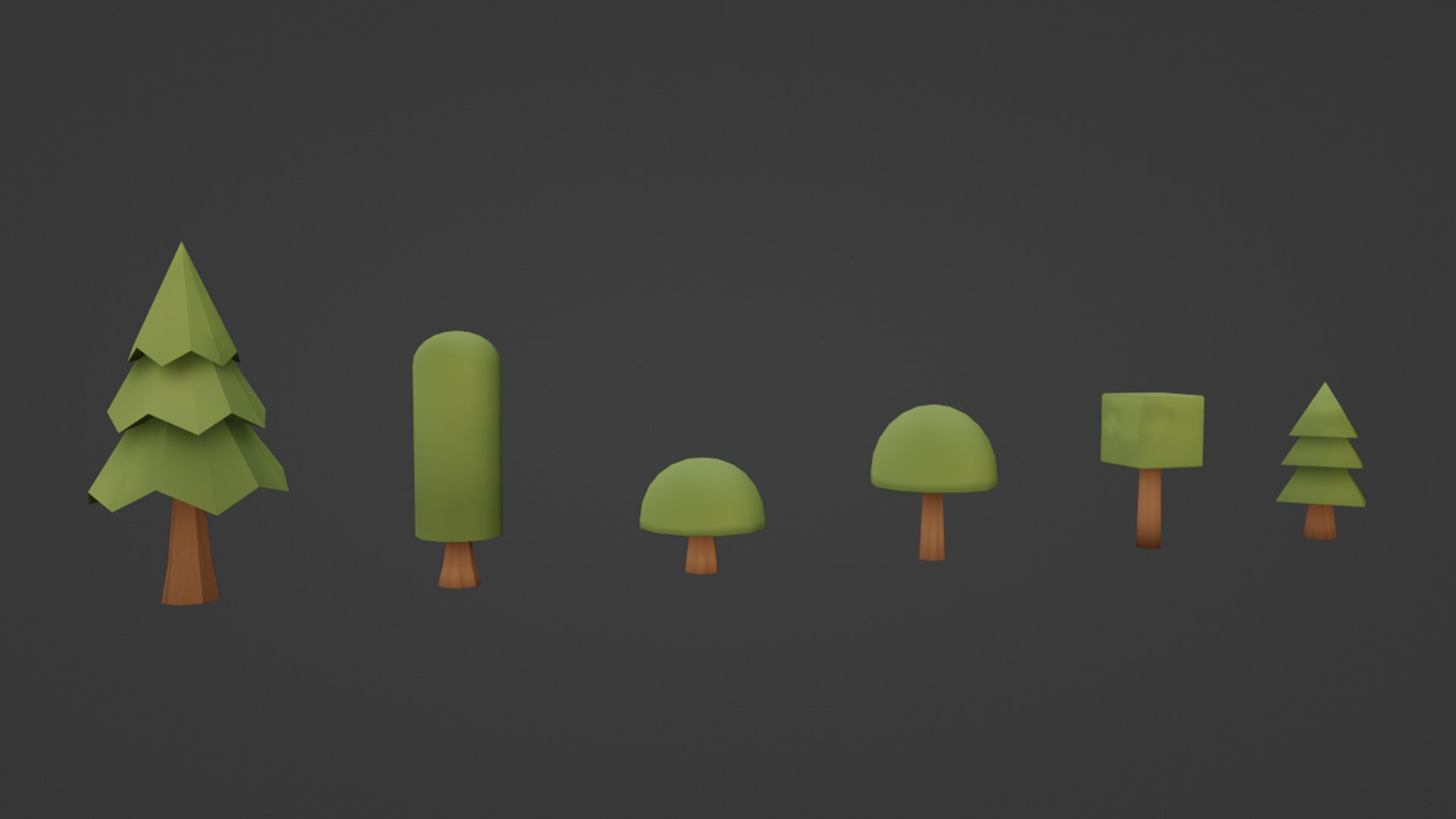 Low Poly Trees And Rocks 3D Model - TurboSquid 2045506