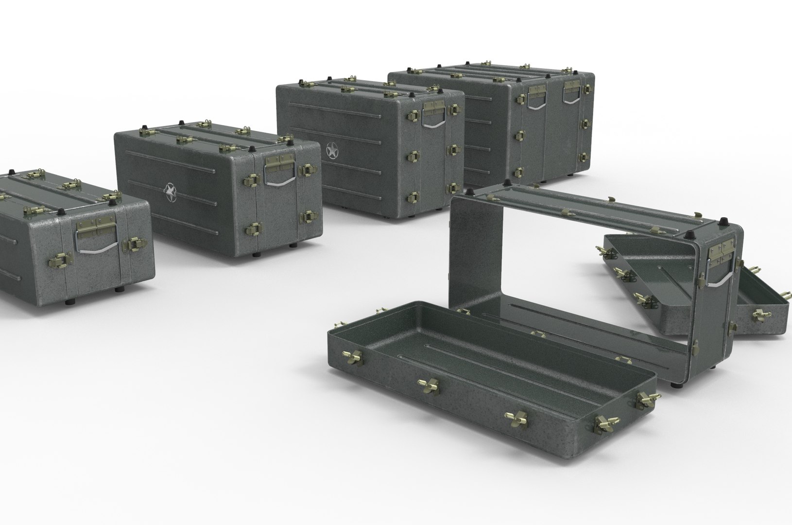Military Ammo Boxes 3D - TurboSquid 2181773