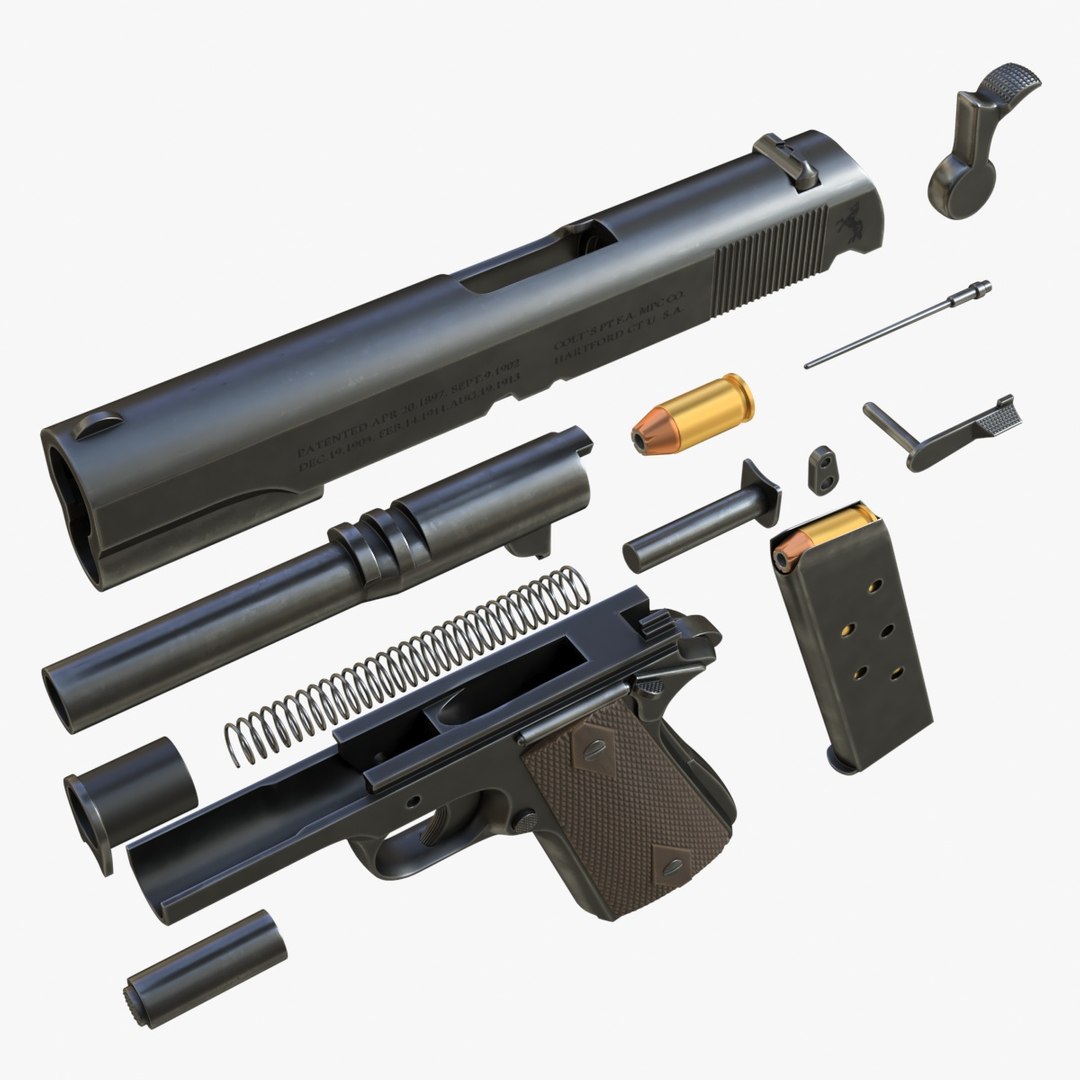 Realistic colt 1911a1 02 3D model - TurboSquid 1224026
