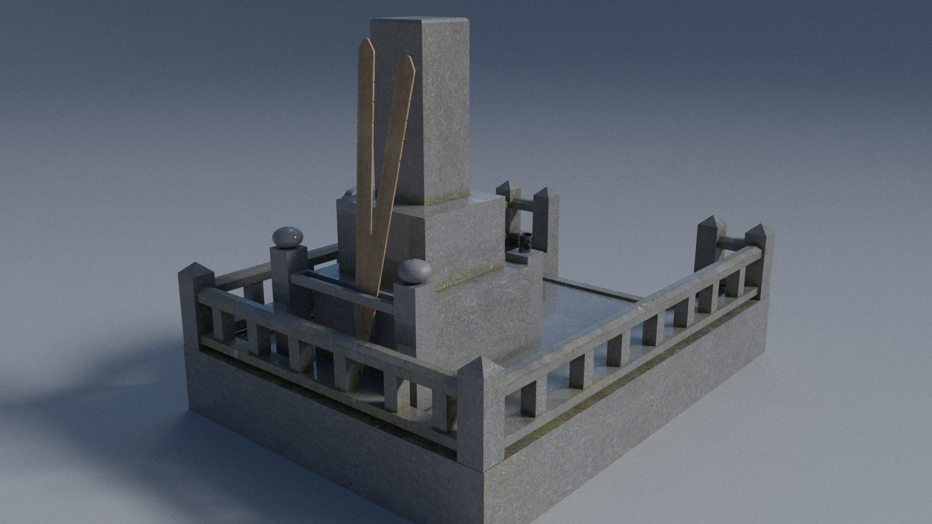 3D JapaneseGrave- A Little Old Model - TurboSquid 1754173