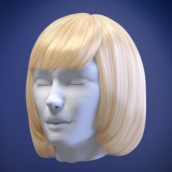 3d model hair female